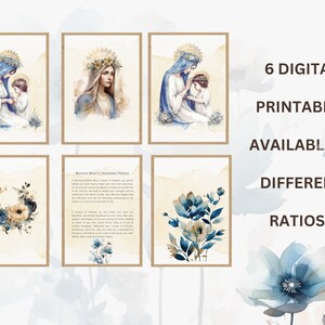 Blessed Mother Mary Crown of Flowers / Printable Bundle , Catholic Gift ...