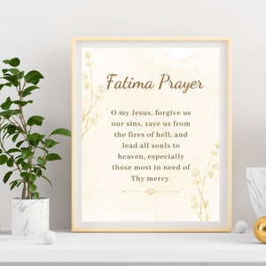 Our Lady of Fatima Art Printable, Fatima Prayer Printable, O My Jesus ...