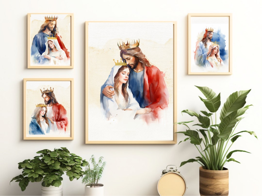Queen of Heaven Digital Art Prints,catholic Art, Devotional Wall Art ...