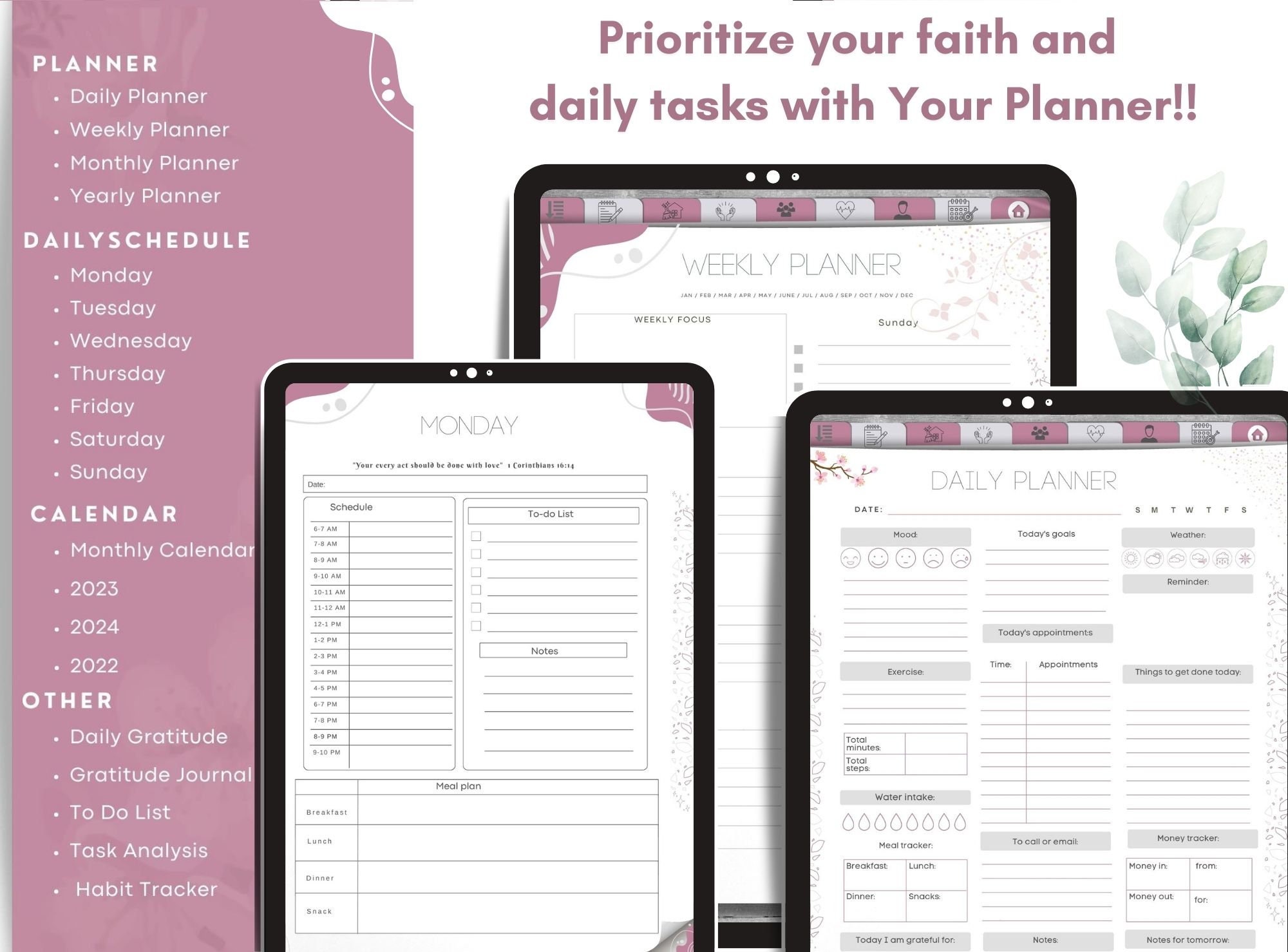 The Catholic Women's Ultimate Digital Planner INSTANT - Etsy