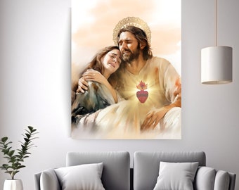 St. Joseph and Baby Jesus Canvas Prints, Saint Art, St. Joseph Canvas ...
