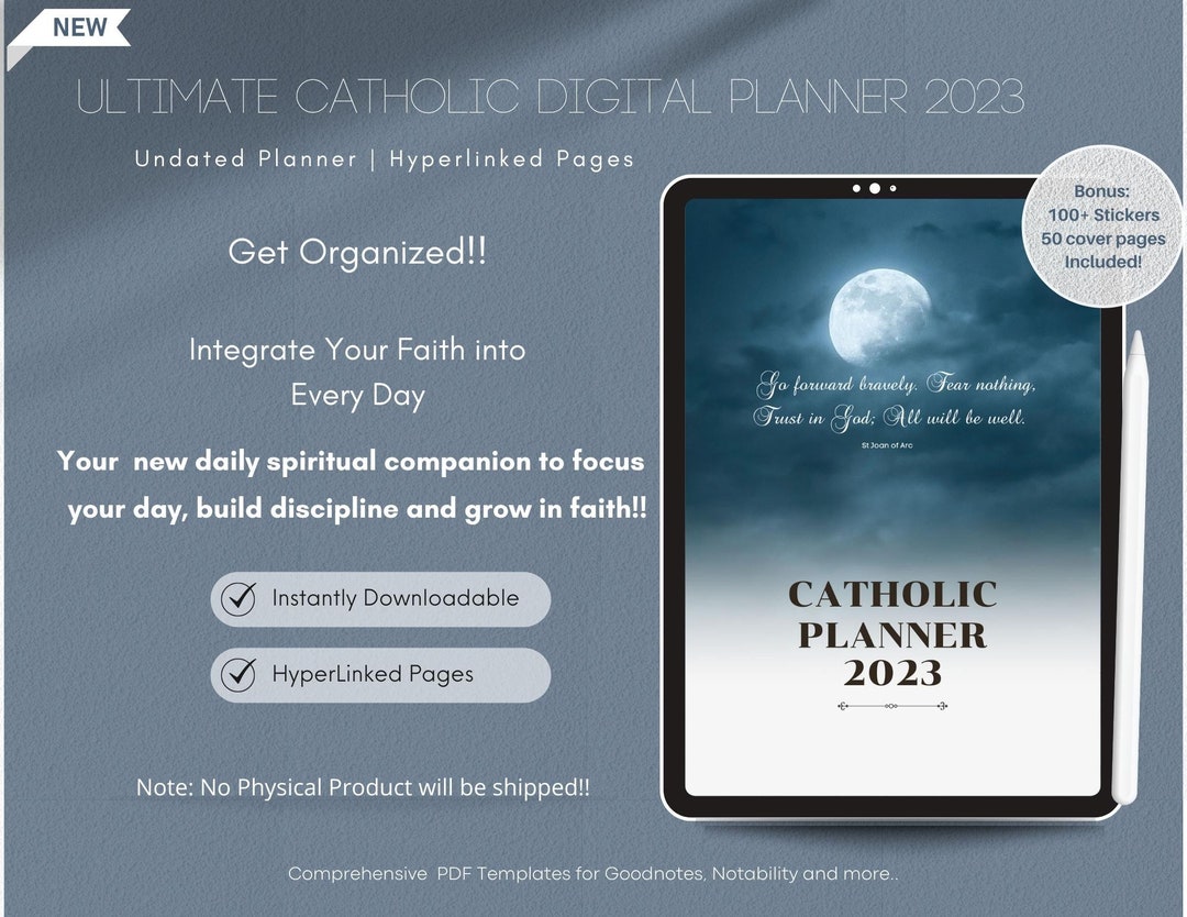 Ultimate Catholic Digital Daily Planner 2023 INSTANT DIGITAL DOWNLOAD ...