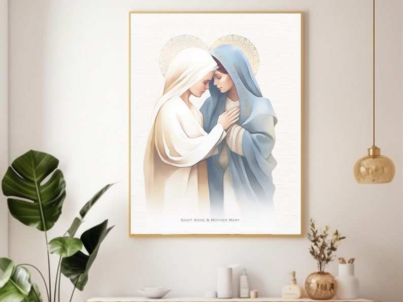 St. Joachim and St. Anne With Mary, Bundle Printable - Digital ...