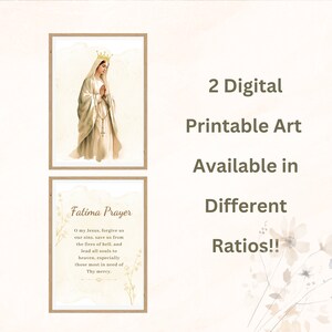 Our Lady of Fatima Art Printable, Fatima Prayer Printable, O My Jesus ...