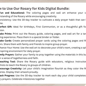 How to Pray the Rosary, Catholic Kids Printable Prayer Bundle ...