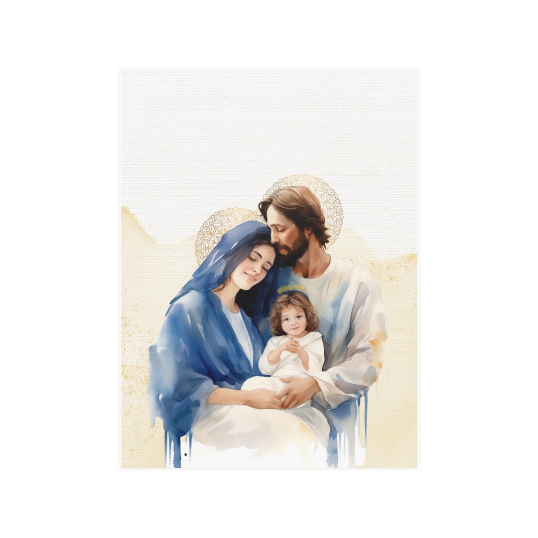 Holy Family -home- Decor- Satin Posters,catholic Digital Art, Saint Art ...