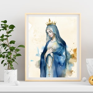 Mother Mary’s Blue Mantle Digital Art ,under Your Protection,our Lady ...