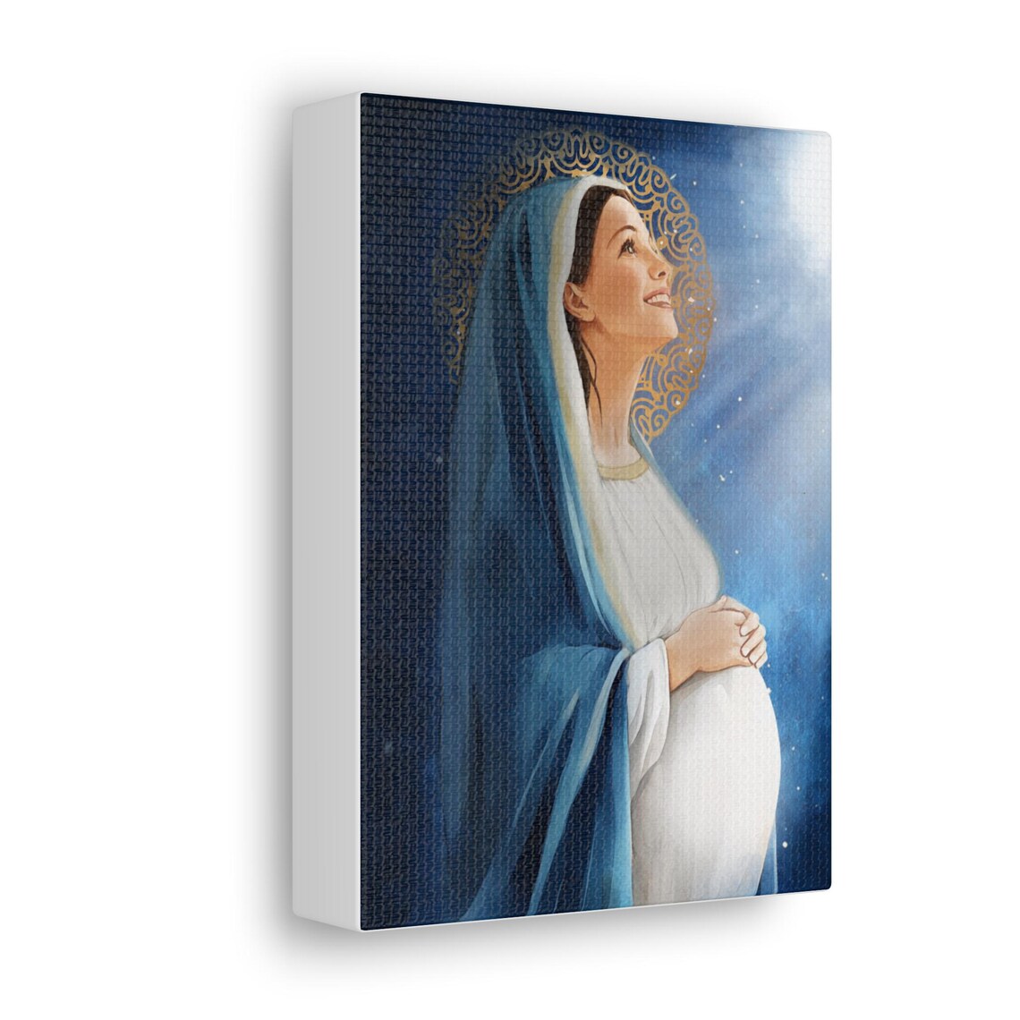 Mother Mary Canvas, Mother of Hope, Catholic Art , Pregnant Mary ...