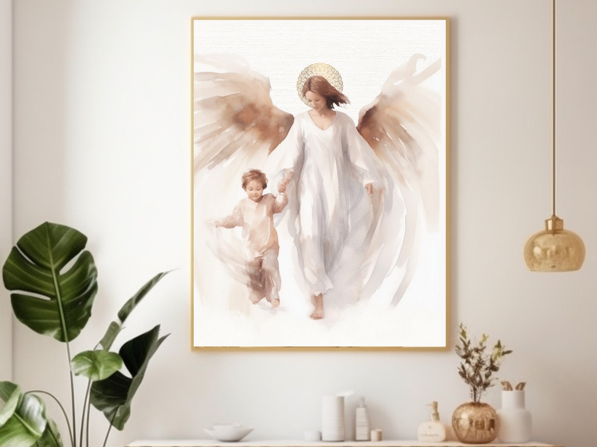 Guardian Angel Watercolor Painting Bundle DIGITAL - Etsy