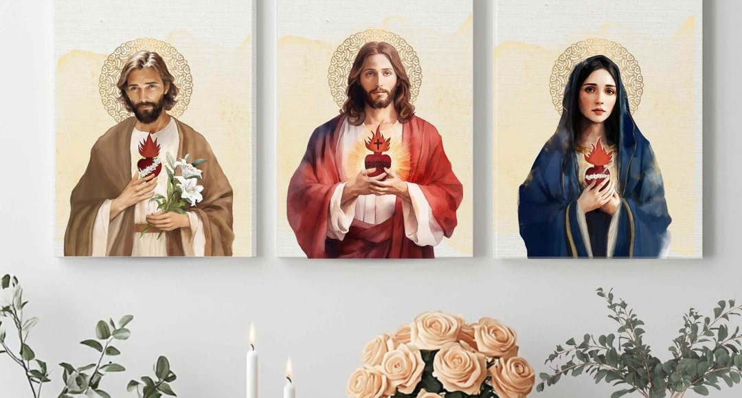 Sacred Heart of Jesus,immaculate Heart of Mary,chaste Heart of St ...