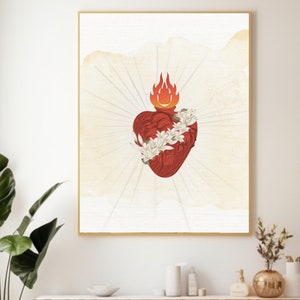 Chaste Heart of St Joseph Printable Bundle, Catholic Illustration Art ...