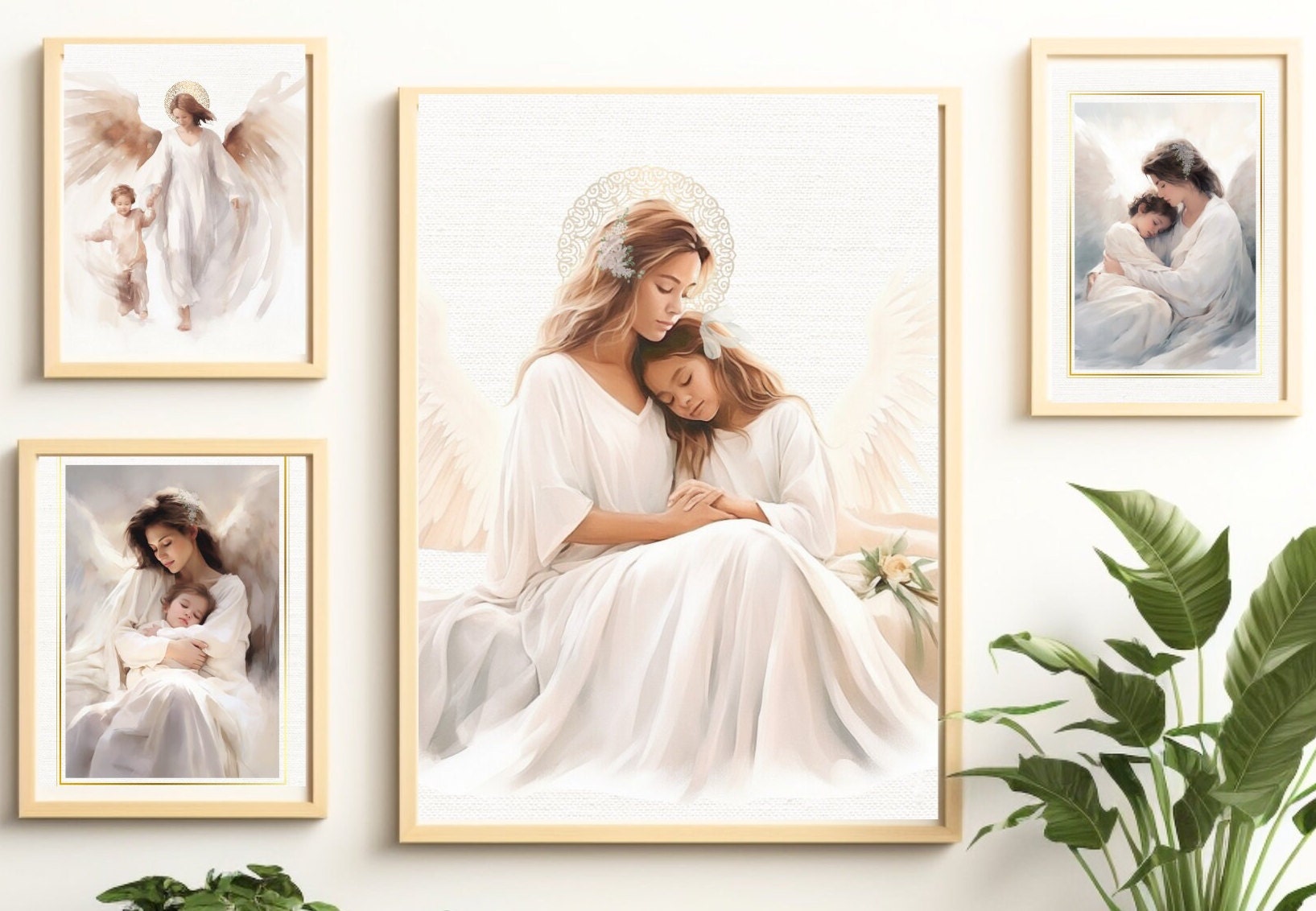 Guardian Angel Watercolor Painting Bundle DIGITAL - Etsy
