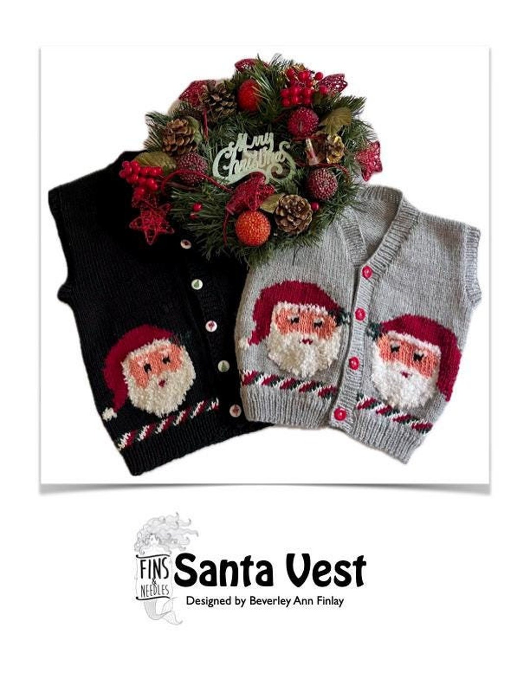 Santa Vest Hand Knitting Pattern - Etsy