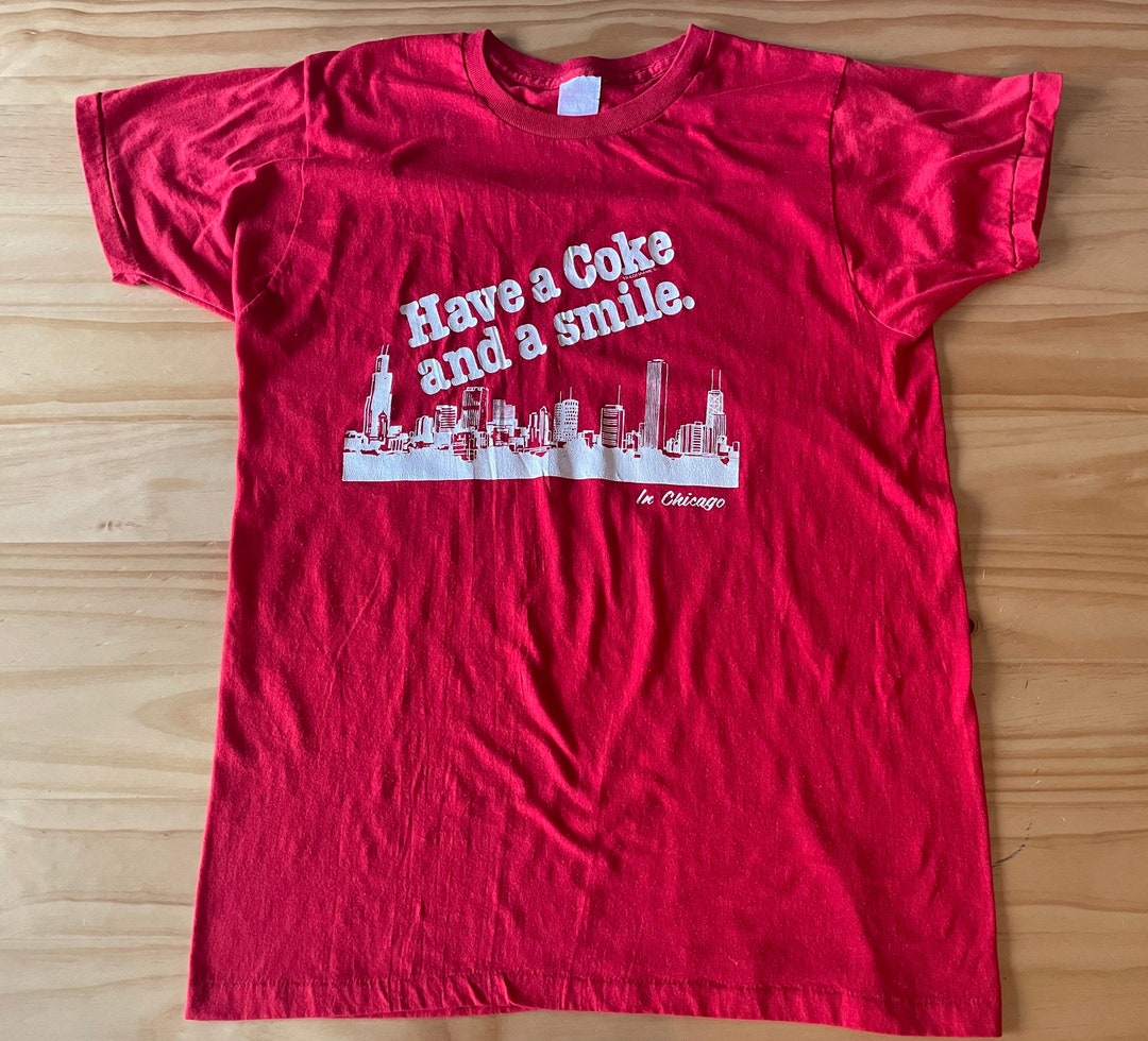 Vintage Coke "have a Coke and a Smile" Chicago Men's M T-shirt - Etsy