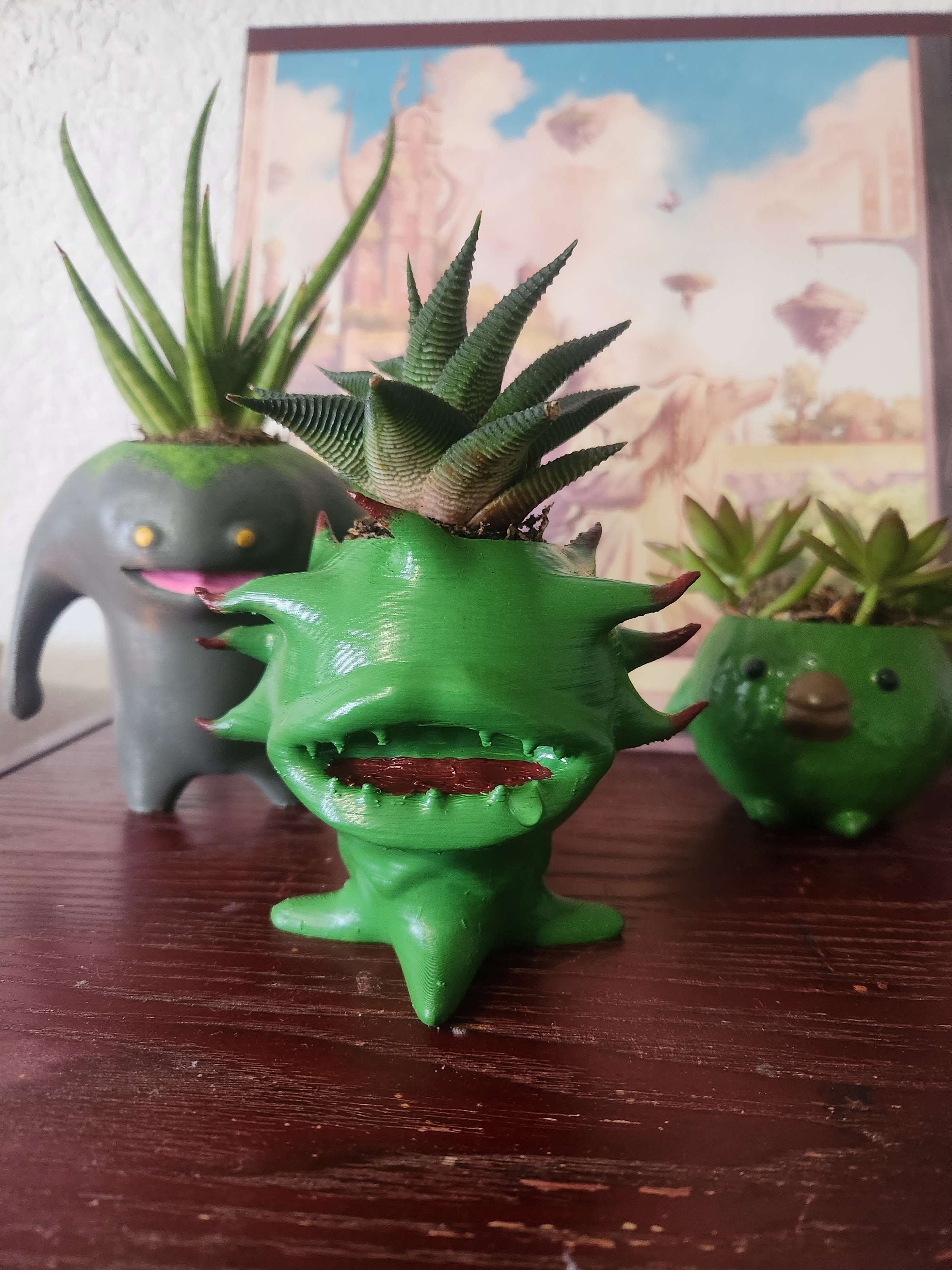 Morbol Seedling Succulent Planters 3D Printed XIV FFVIX Minion Home ...