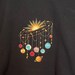 Starry Night Sky Sweatshirt With Embroidered Solar System, Celestial ...