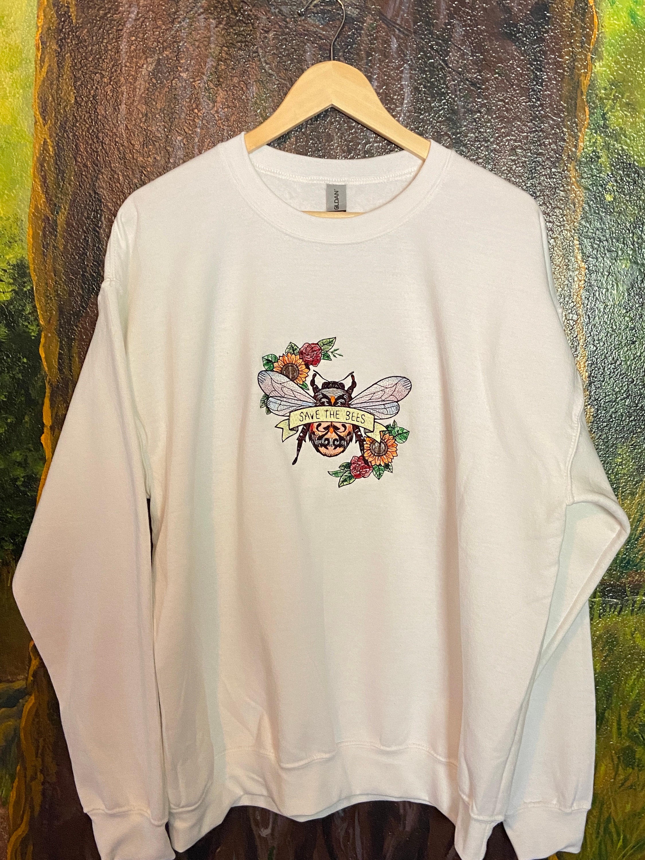 Embroidered Save the Bees Sweatshirt, Perfect Gift for Beekeeper and ...