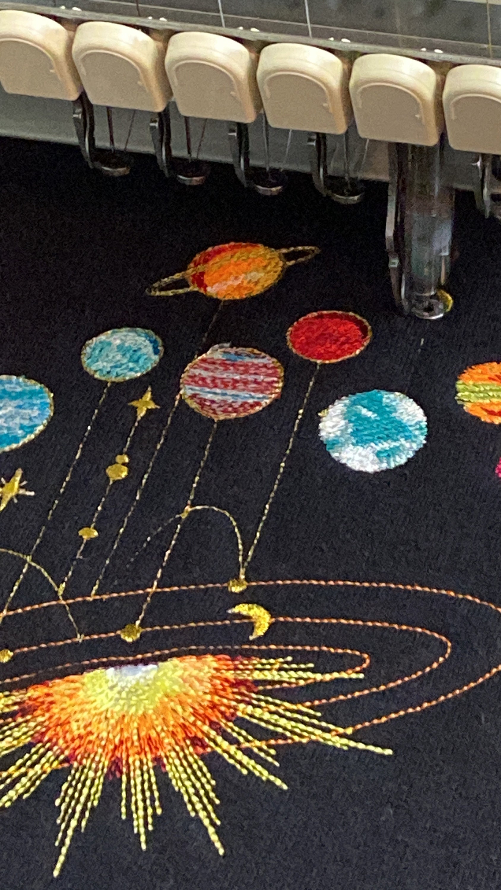 Starry Night Sky Sweatshirt With Embroidered Solar System, Celestial ...