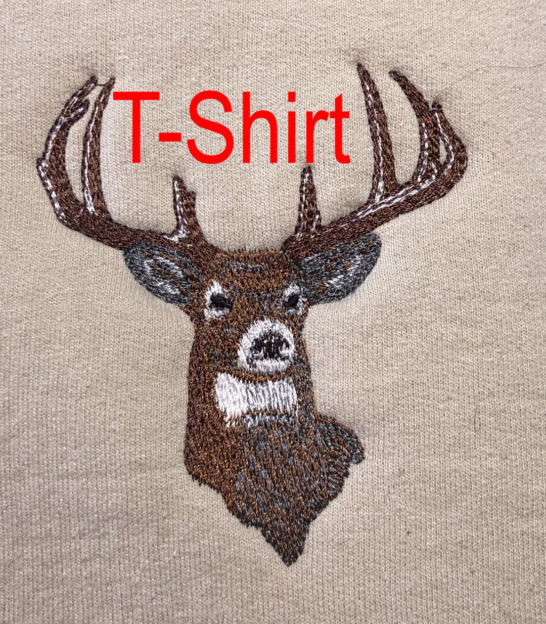 Handmade Embroidered Deer Head Shirt, Gift for Him/her, Outdoor ...
