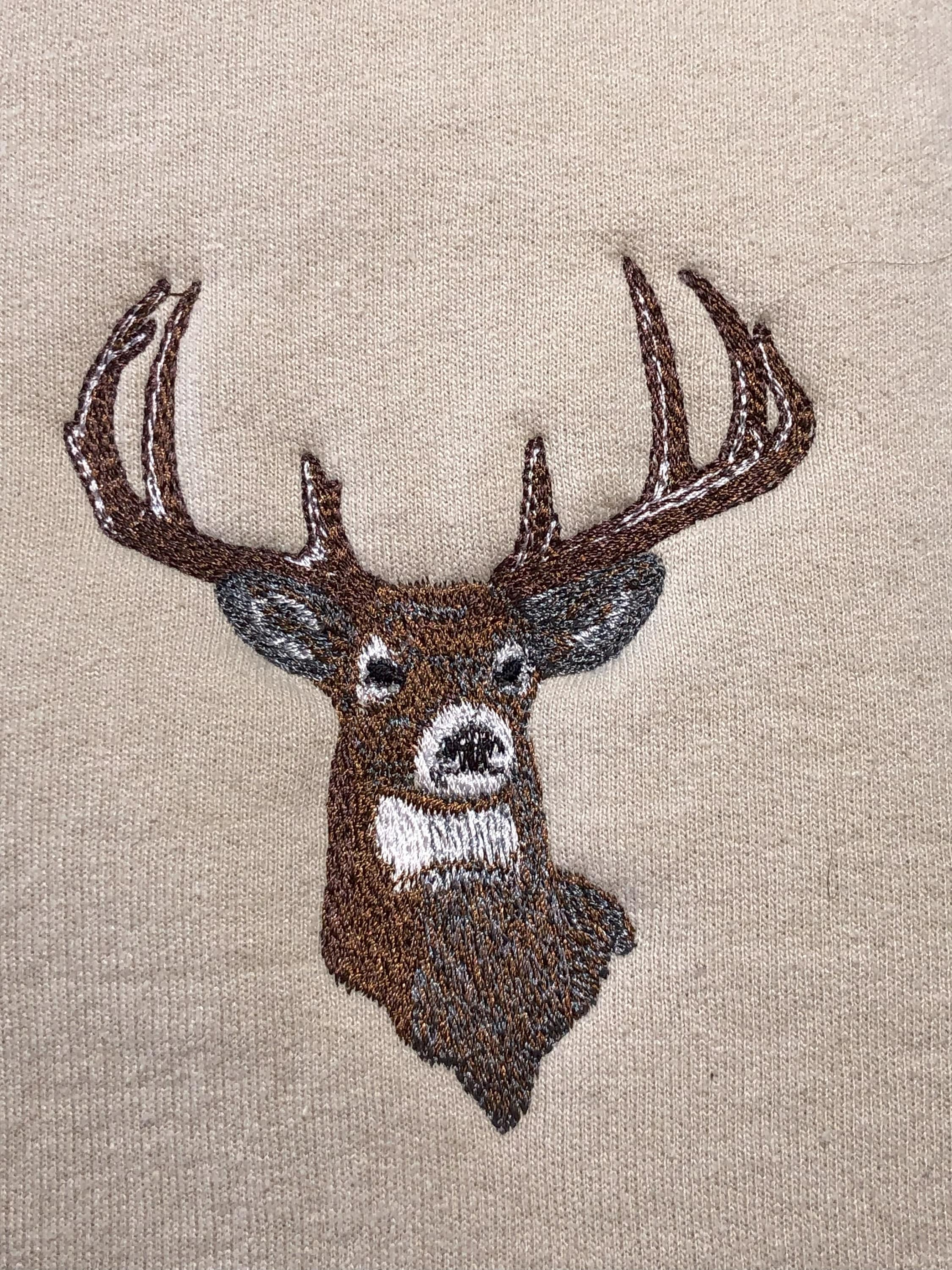 Handmade Embroidered Deer Head Shirt, Gift for Him/her, Outdoor ...