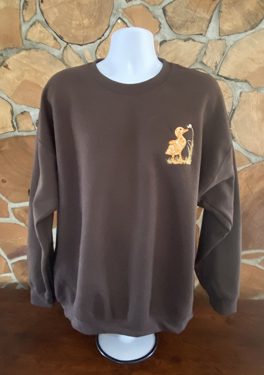 Embroidered Snuggly Duckling Sweatshirt. Cozy and Comfy Sweater ...