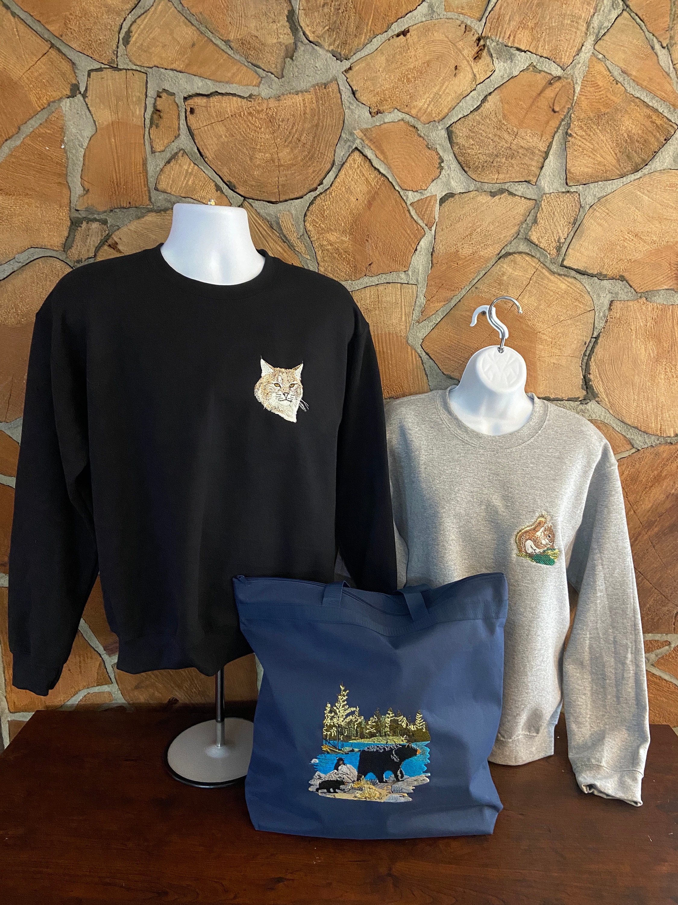 Embroidered Squirrel Sweatshirt, Woodland Animal Sweater, Nature ...