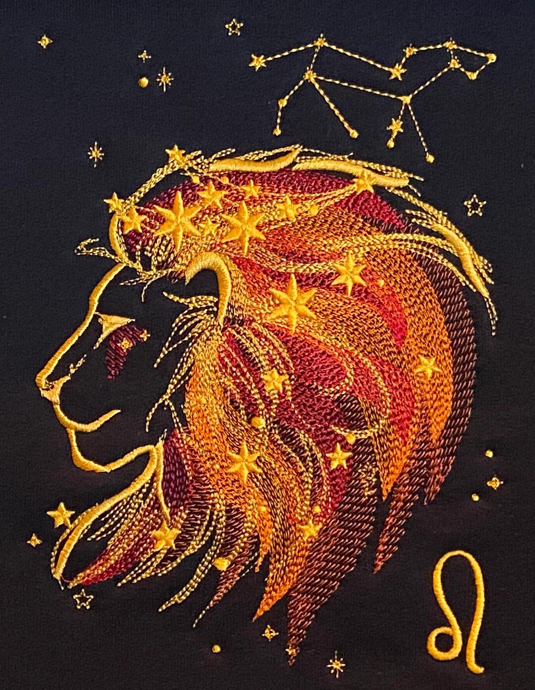 Leo Zodiac Sign Zip up Hoodie Embroidered Sweatshirt, Custom ...