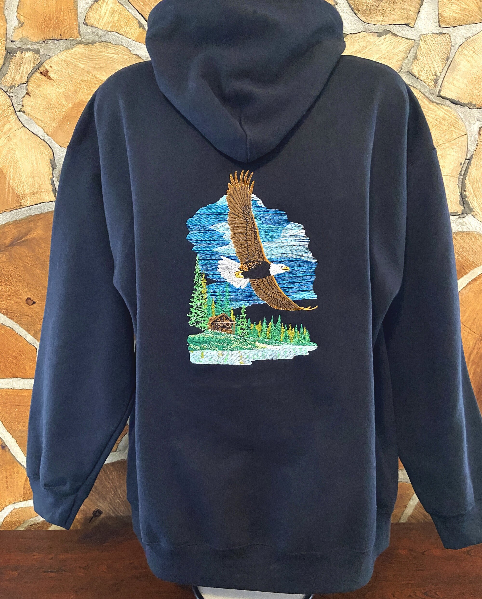 Embroidered American Bald Eagle Hoodie Sweatshirt - A Symbol of Freedom ...
