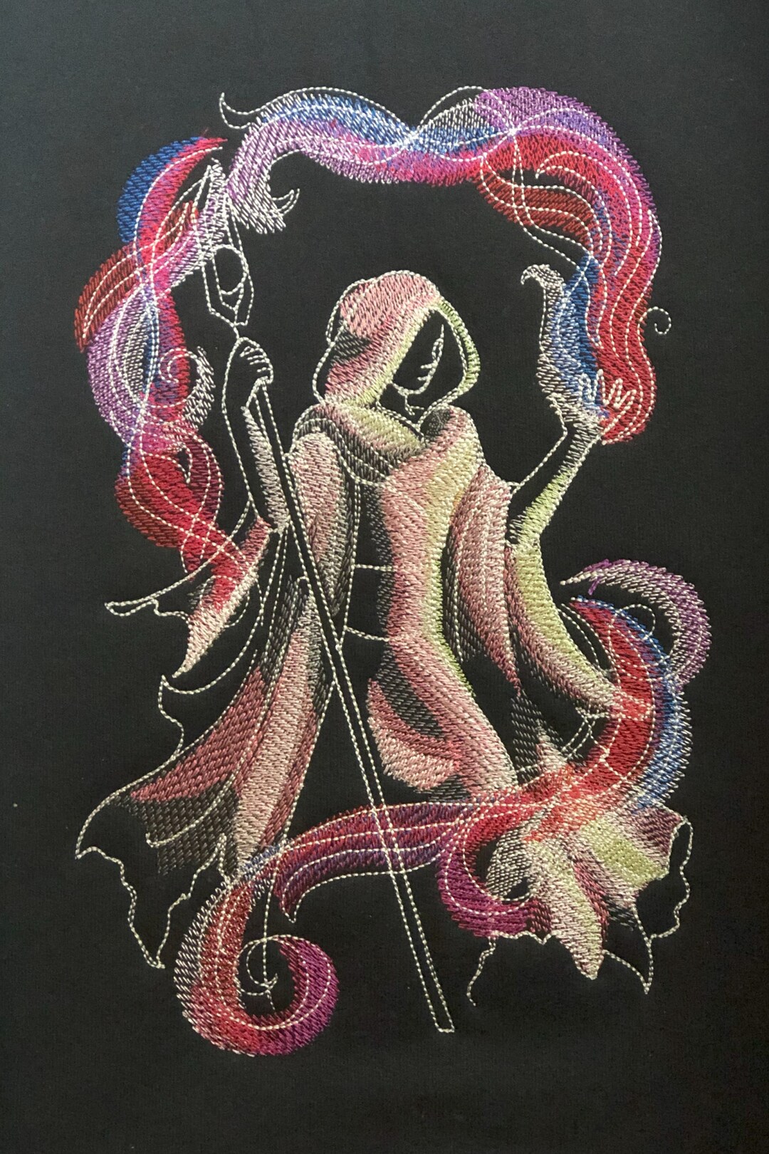 Unique Embroidered Mage Black Sweatshirt Hoodie, Perfect for Cosplay ...