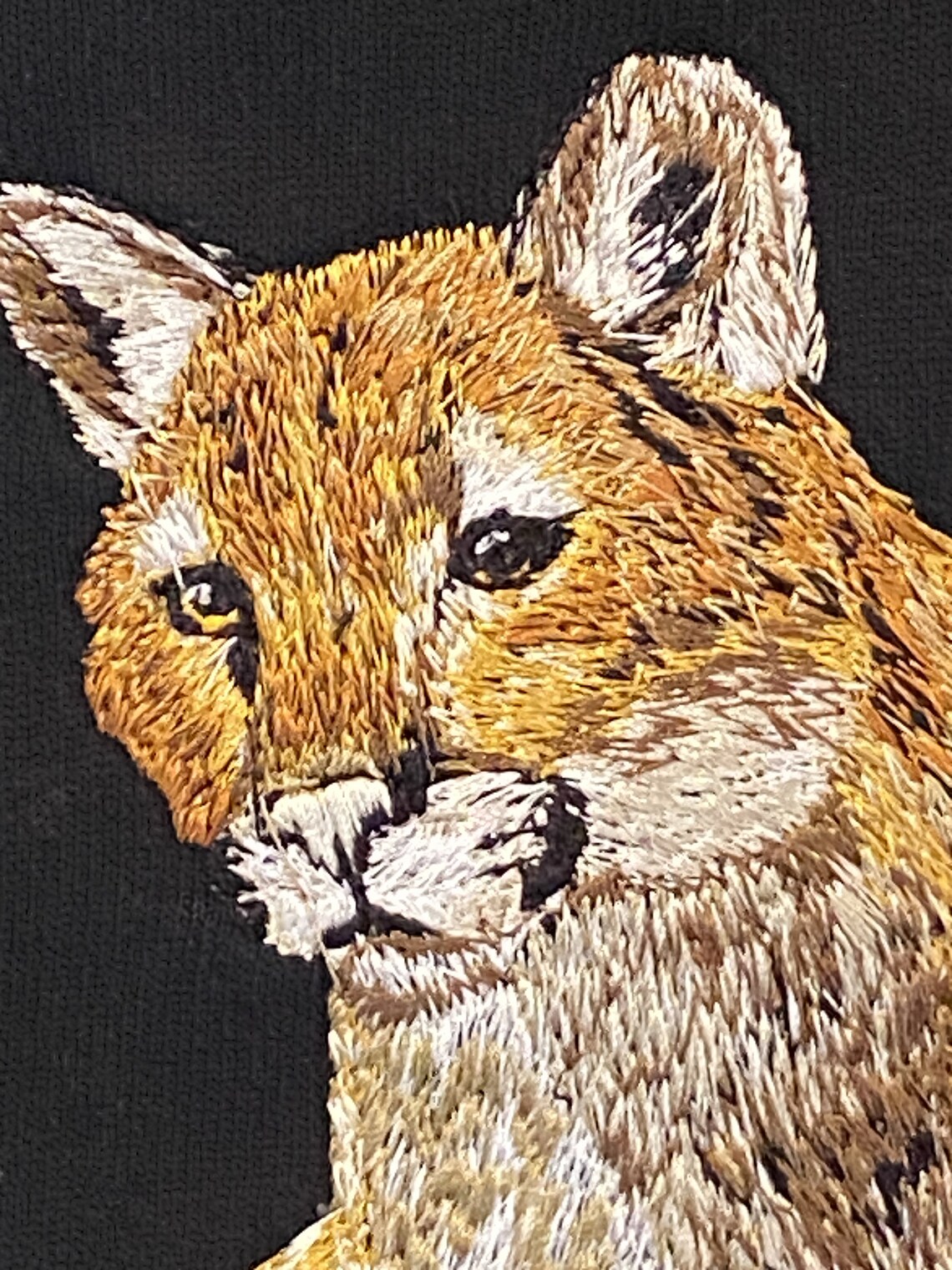 Embroidered Mountain Lion Zip up Hoodie Sweatshirt, Cougar, Unique ...