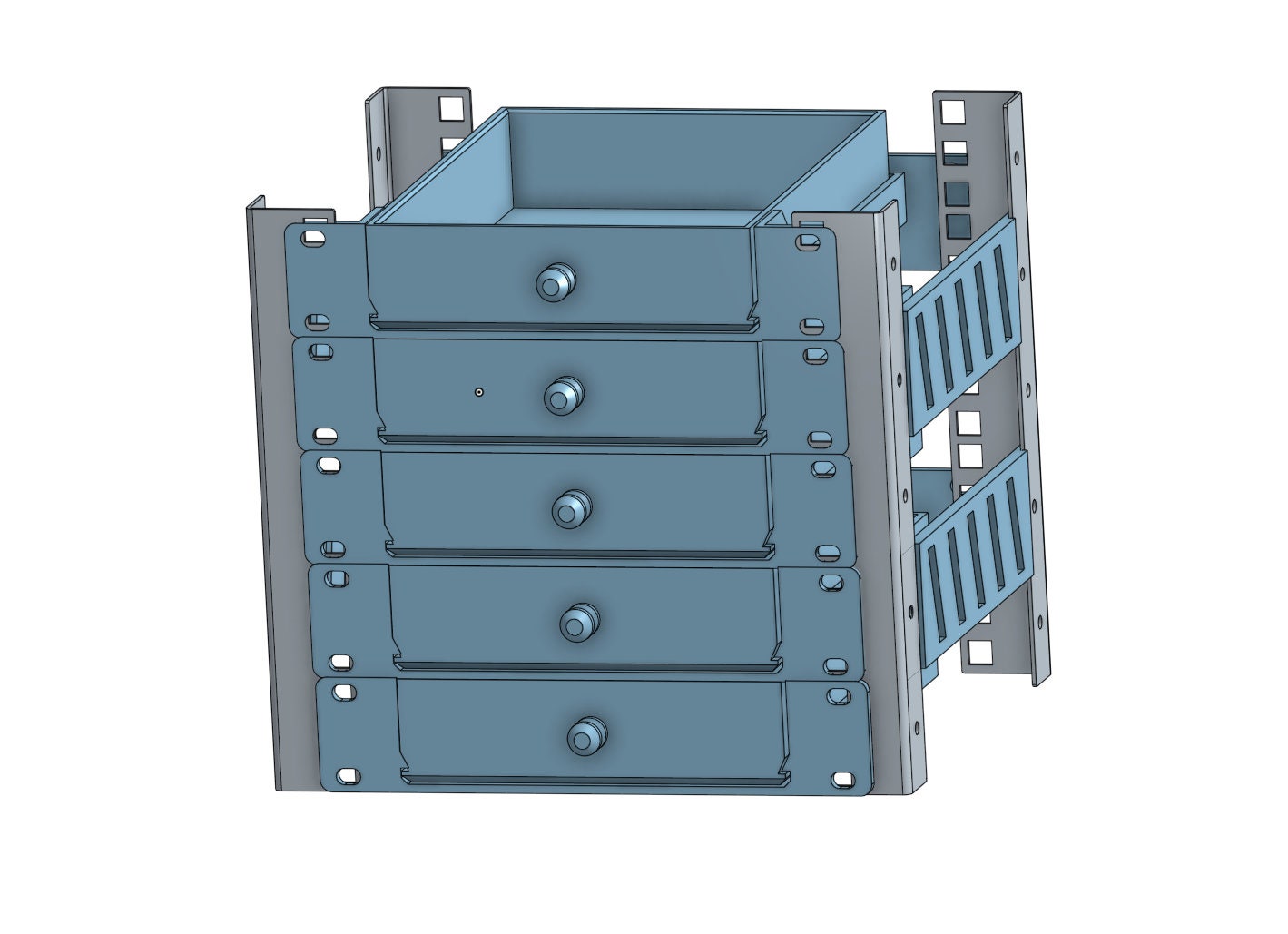 STL FILES Drawer Unit Made With Server Rails 5U Kit - Etsy