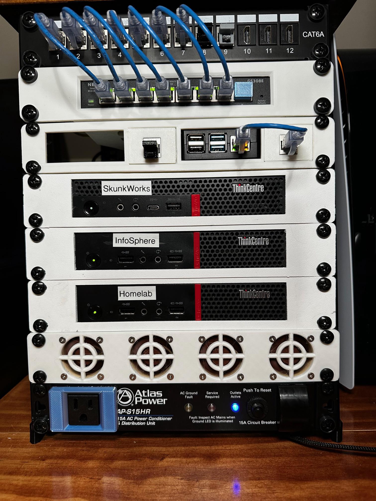 10 in Rack Mount Mini PC Server Shelf for Lenovo Thinkcentre M715Q ...