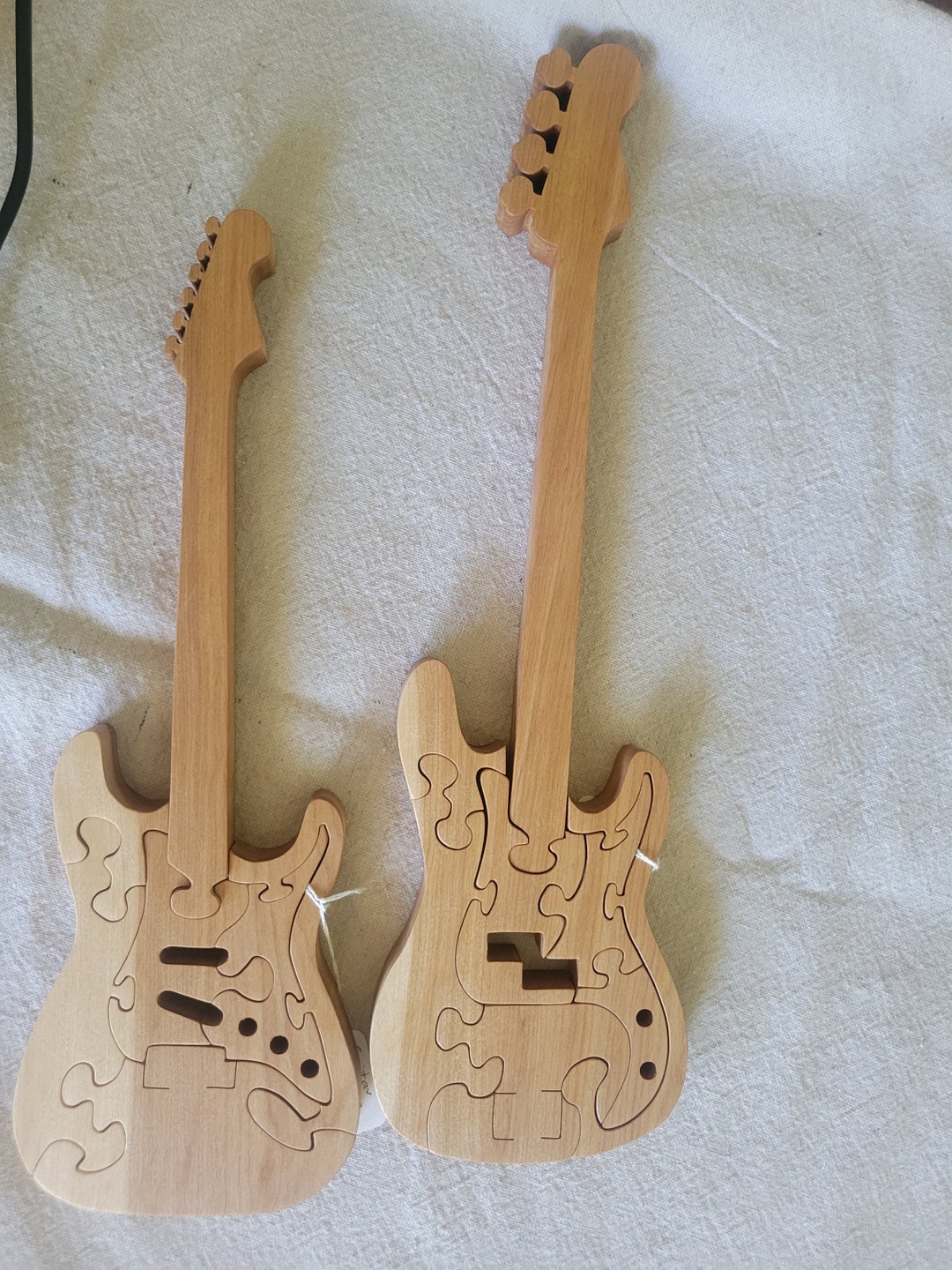 Wooden Guitar Puzzle Set - Etsy