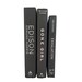 Black Color Coded Hardcover Decorative Books Set of 3 Silver Embossed ...