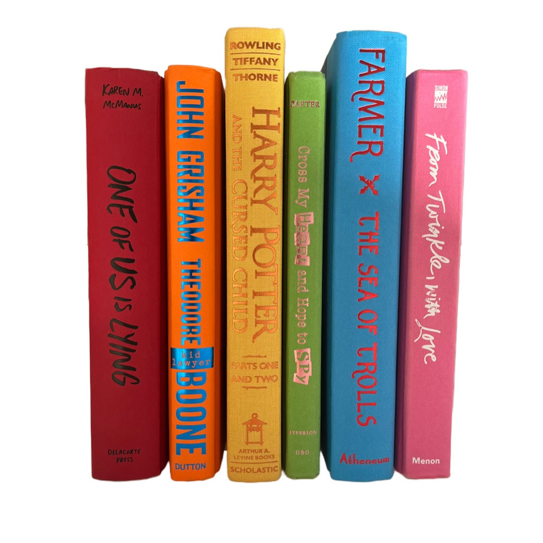 Young Adult Rainbow Color Coded Hardcover Decorative YA Teen Books ...