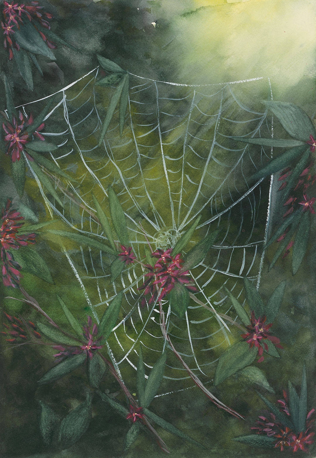Cobweb Painting in a Natural Setting - Etsy