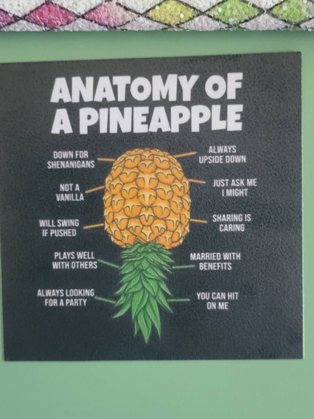 Upside Down Pineapple Sticker - Etsy