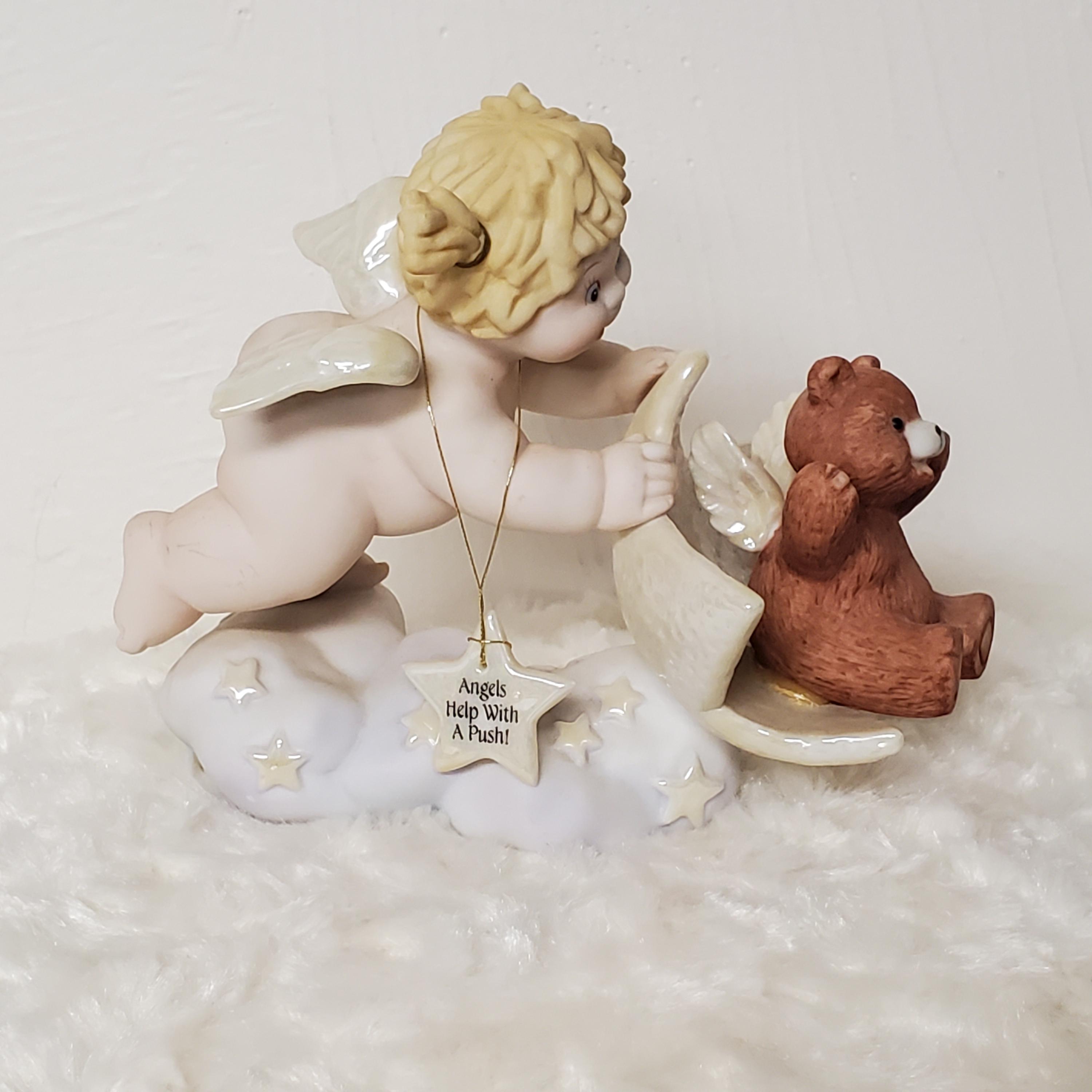 5.5" Fitz & Floyd Little Miracles "angels Help With a Push" Cherib ...