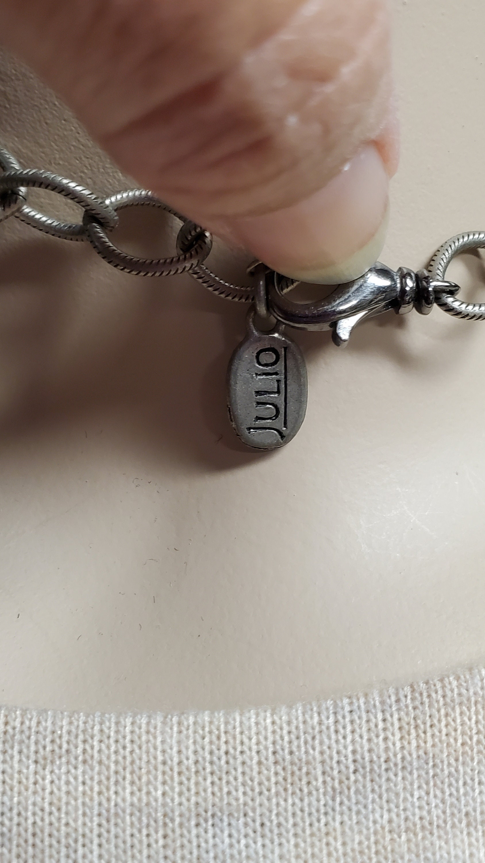 Julio Designs 18 Silver Necklace Polished Stones Base Coptic Cross ...