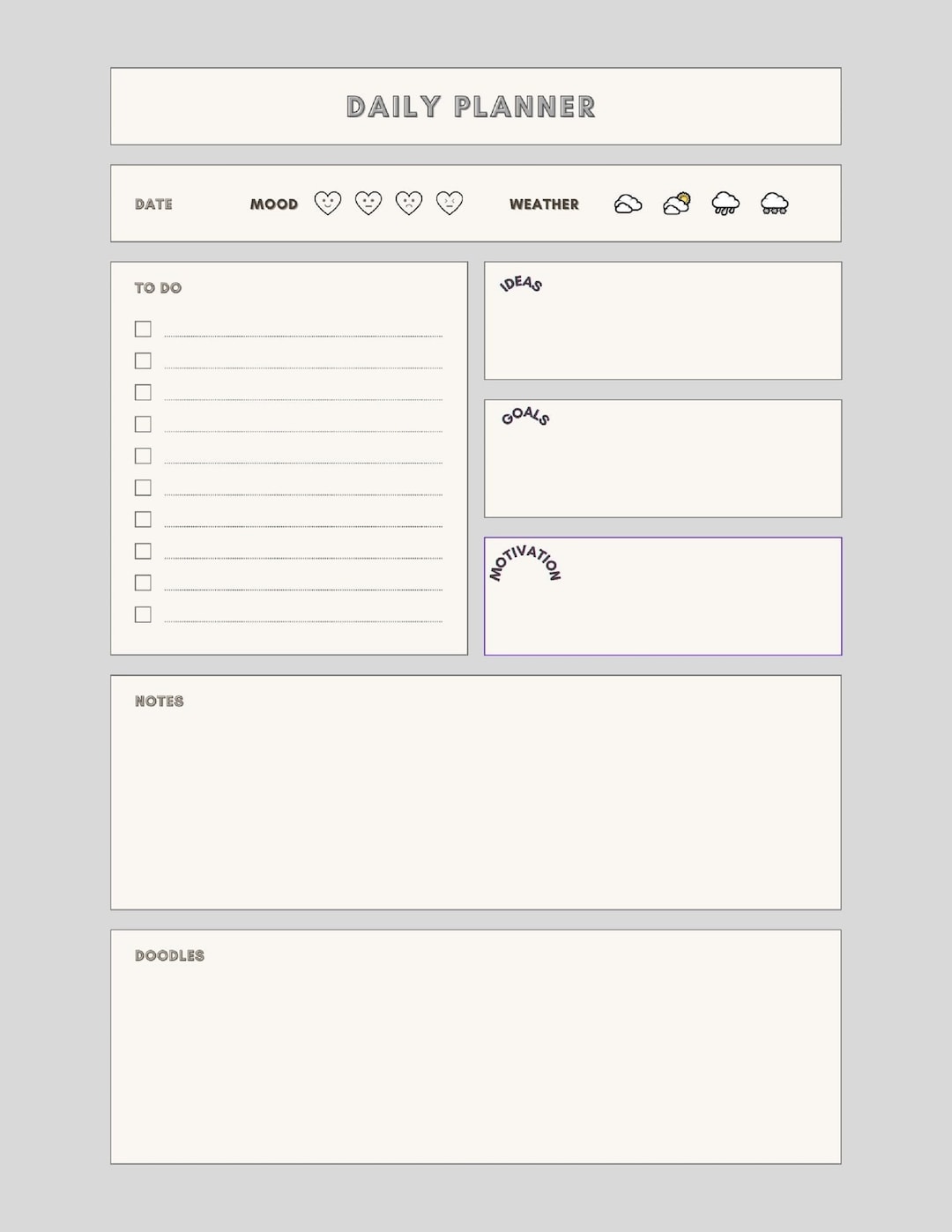 Daily Plan | Plan Your Day - Etsy