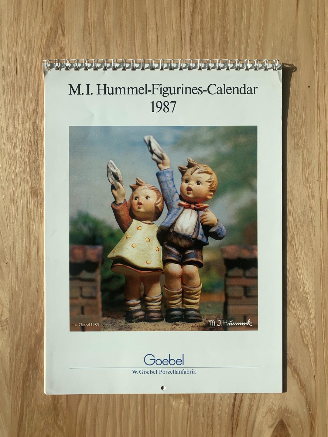 Vintage Wall Calendar M.I. Hummel Figurines Calendar 1987 8.5 X 12 - Etsy