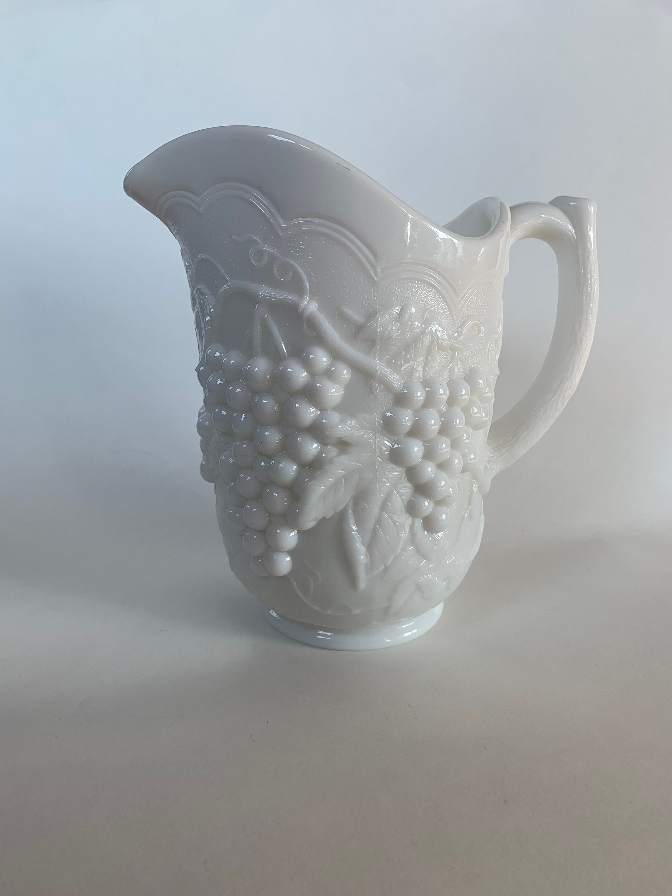 Milk Glass Pitcher Imperial Glass Vintage Water Pitcher - Etsy
