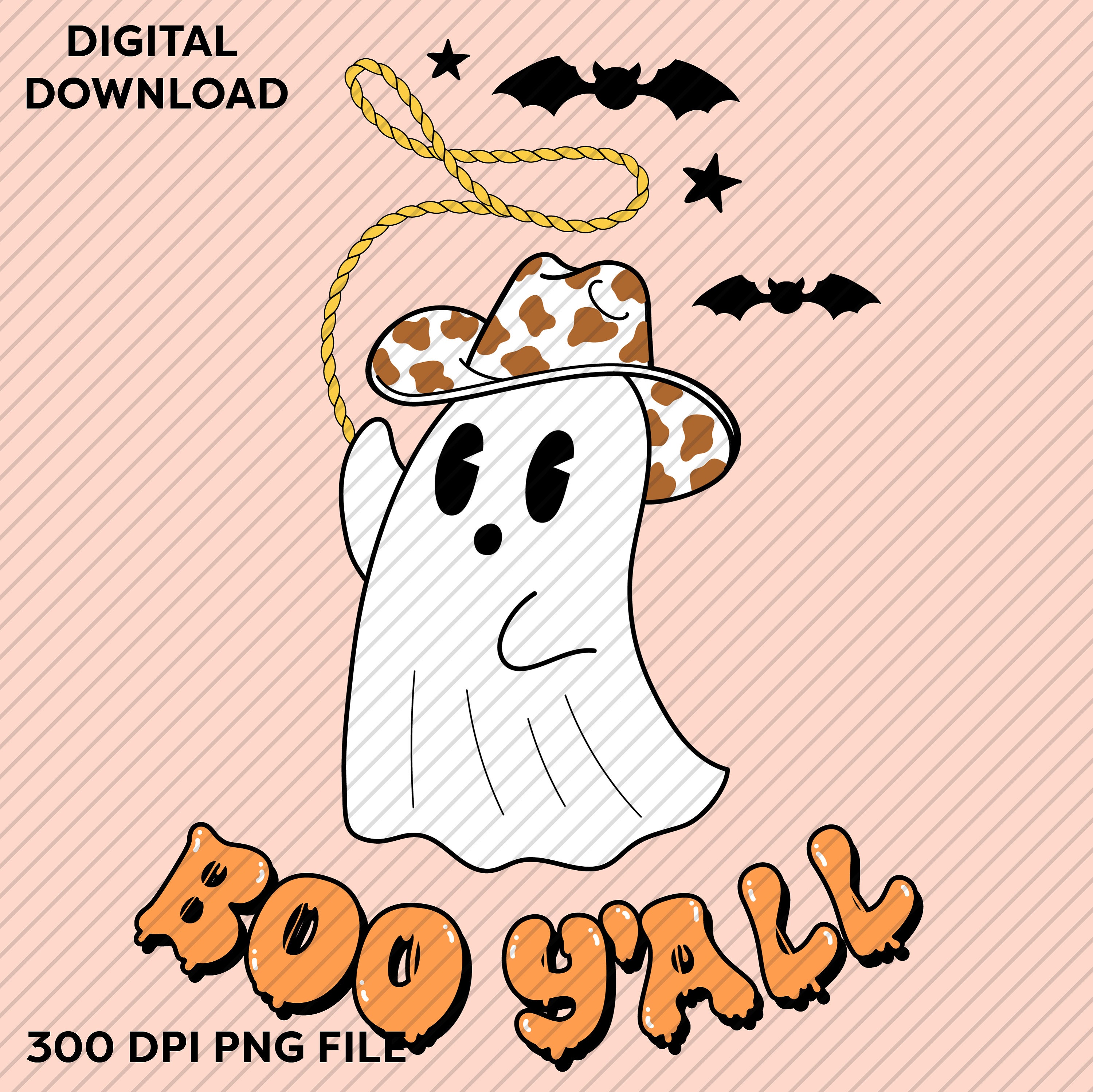Cowboy Ghost Png, Halloween Png, Ghost Png, Fall Png, Retro Png, Boo Y ...