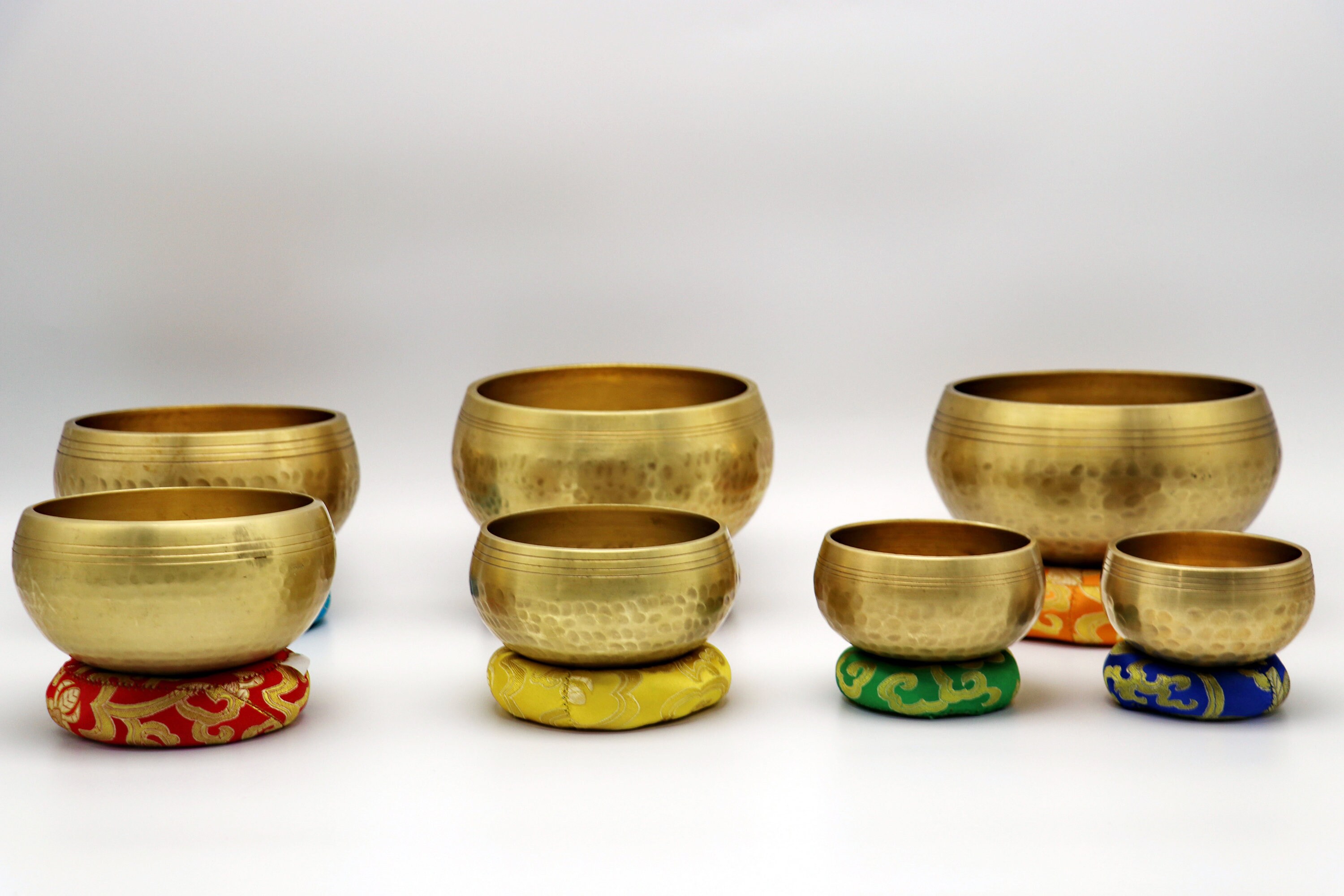 Set of Seven Hand Beaten Gulpa Singing Bowl Set From Nepal-meditation ...