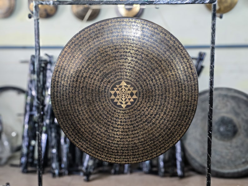 Sri Yantra Meditation Gong: Large Deep Resonating Sound Bath Gong - Etsy