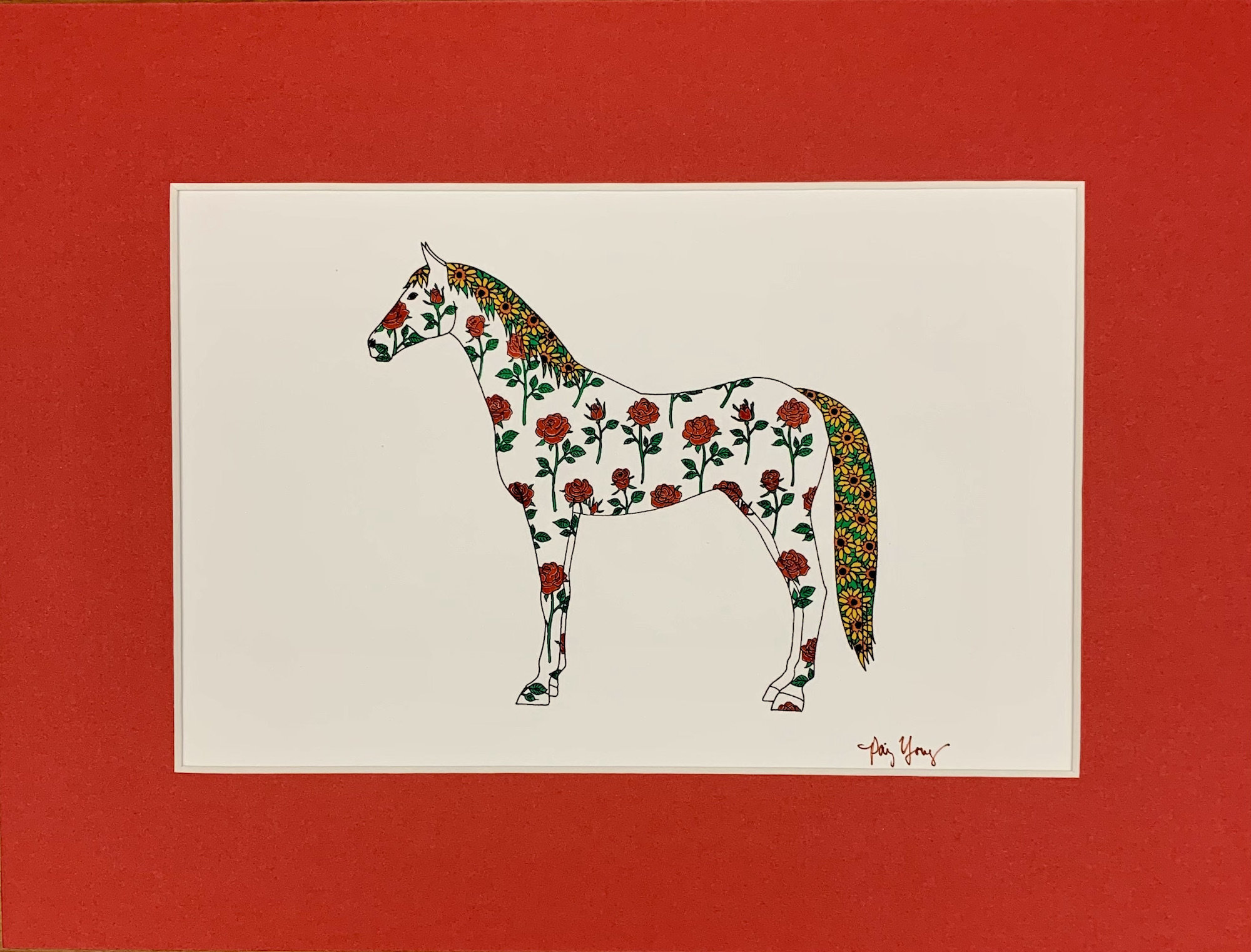 Thoroughbred Horse Print From Original Pen & Ink Illustration, Winning ...