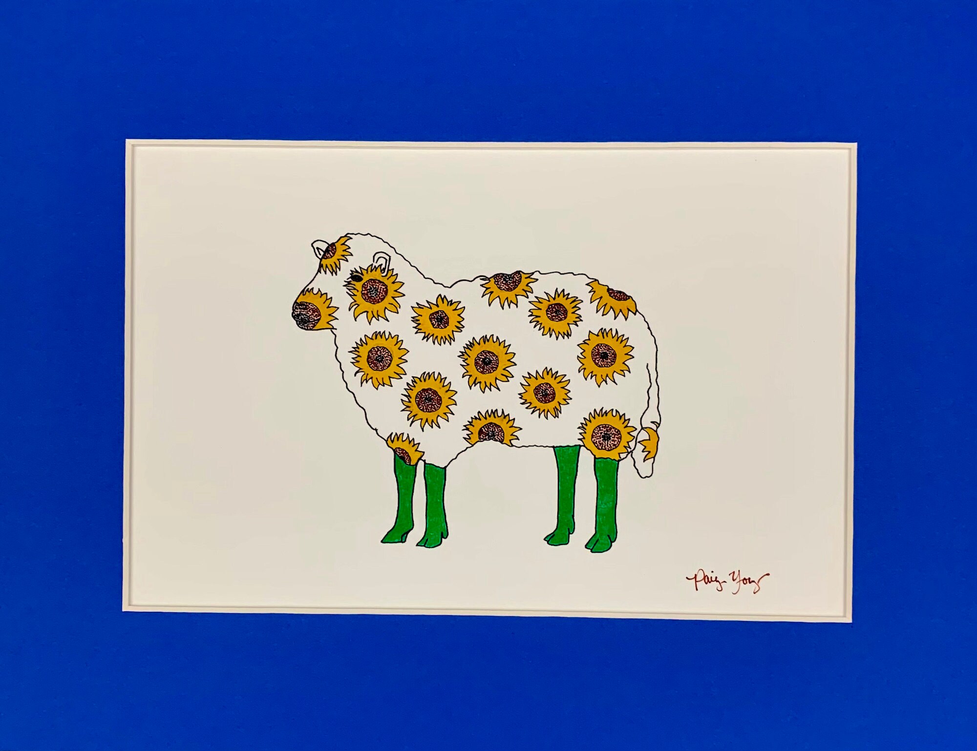 Sheep Print From Original Pen and Ink Illustration, Lamb Drawing, Farm ...