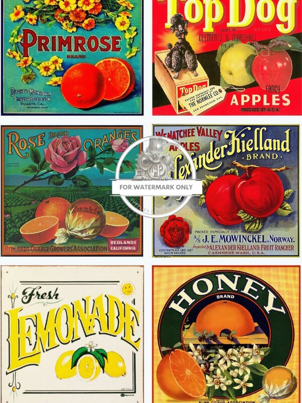 A4 DF 327 Vintage Labels X Six Decopauge Rice Paper - Etsy