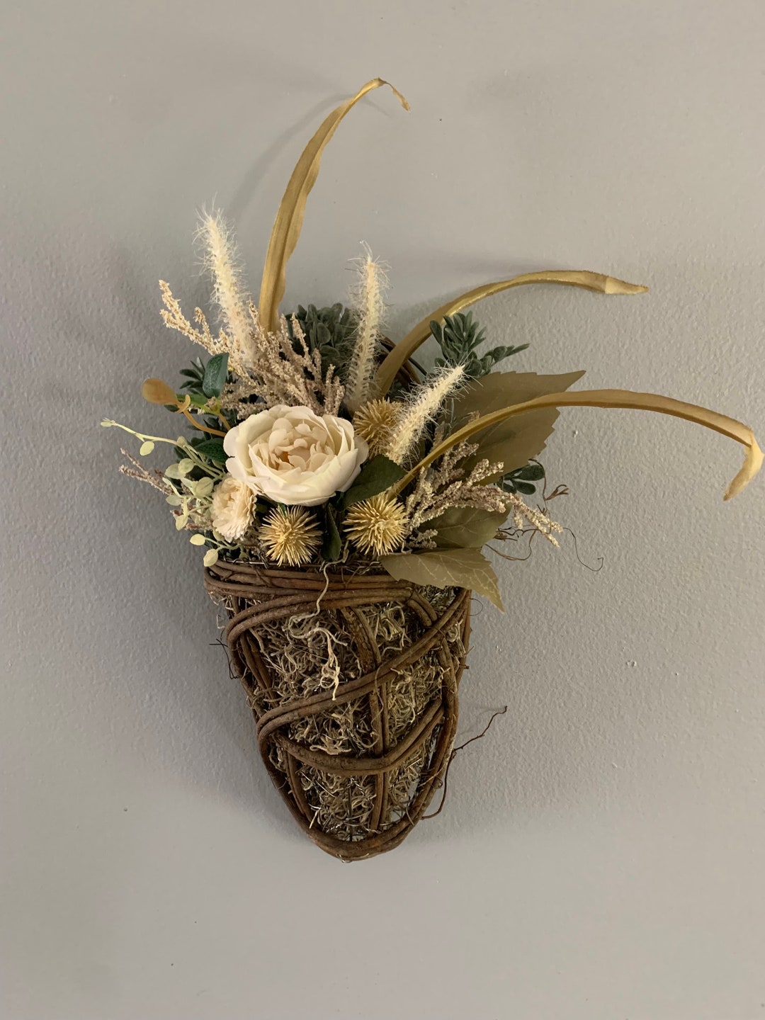 Cream Color Grapevine Wall Decore - Etsy