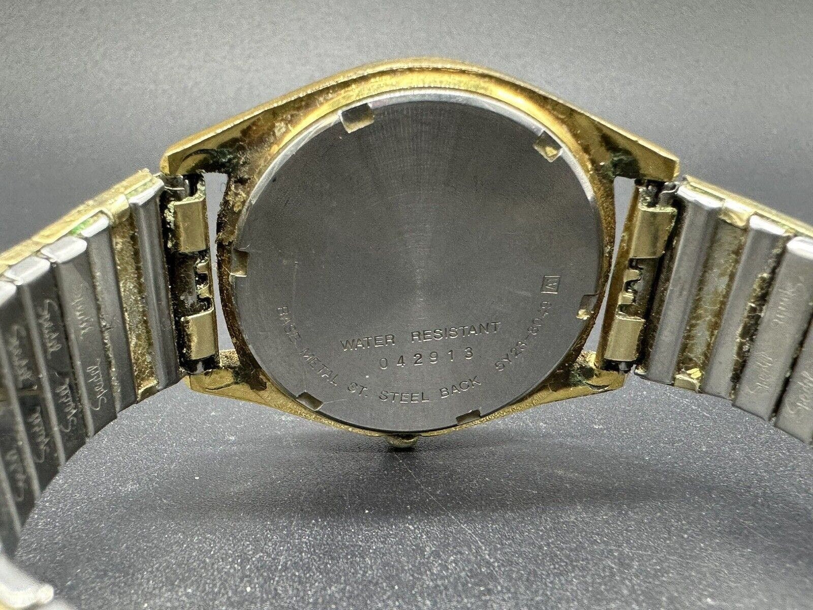 Vintage Seiko Day Date Gold Tone Watch 5Y23-8049 New Battery - Etsy